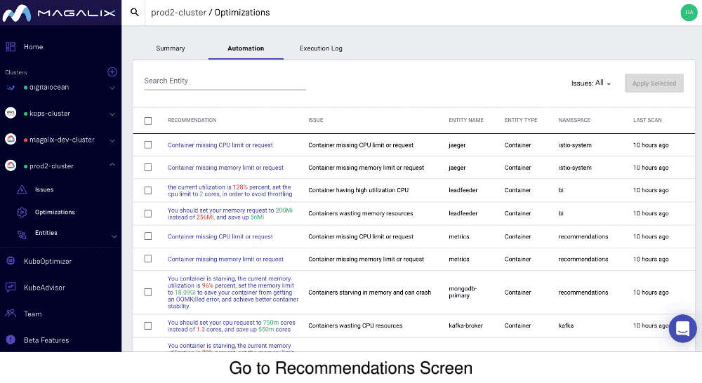 Magalix KubeOptimizer - Plan and Automate Kubernetes Capacity and ...