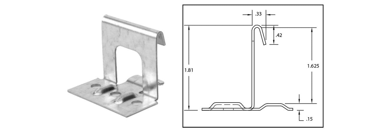 Snap Lock 1-5/8" Standing Seam Panel Clip