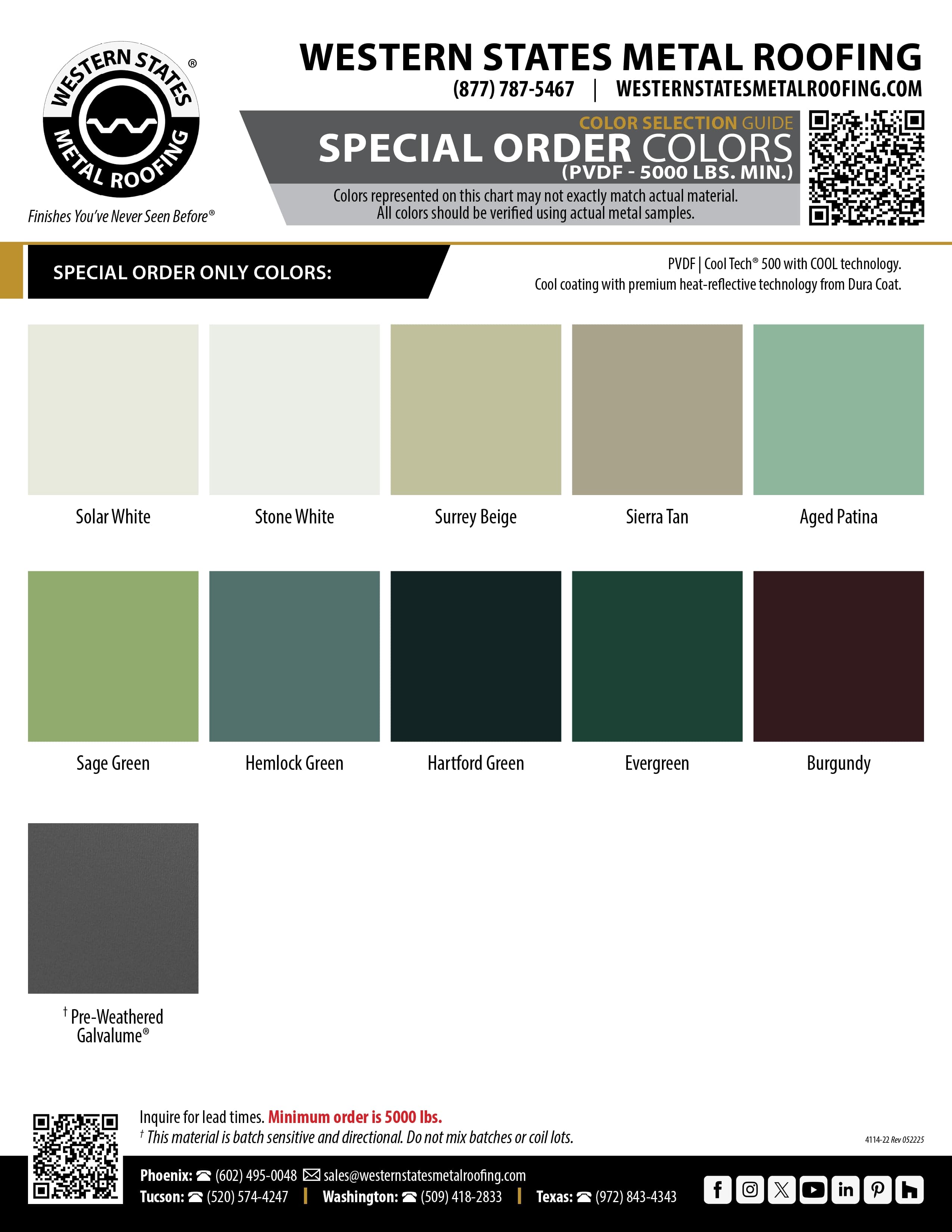 Metal Roofing Color Charts | Over 100 Colors | Buy Mfg. Direct & Save