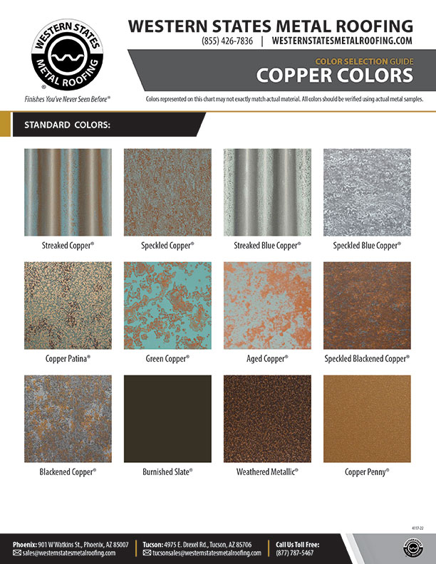 Metal Roofing Color Charts | Over 100 Colors | Buy Mfg. Direct & Save