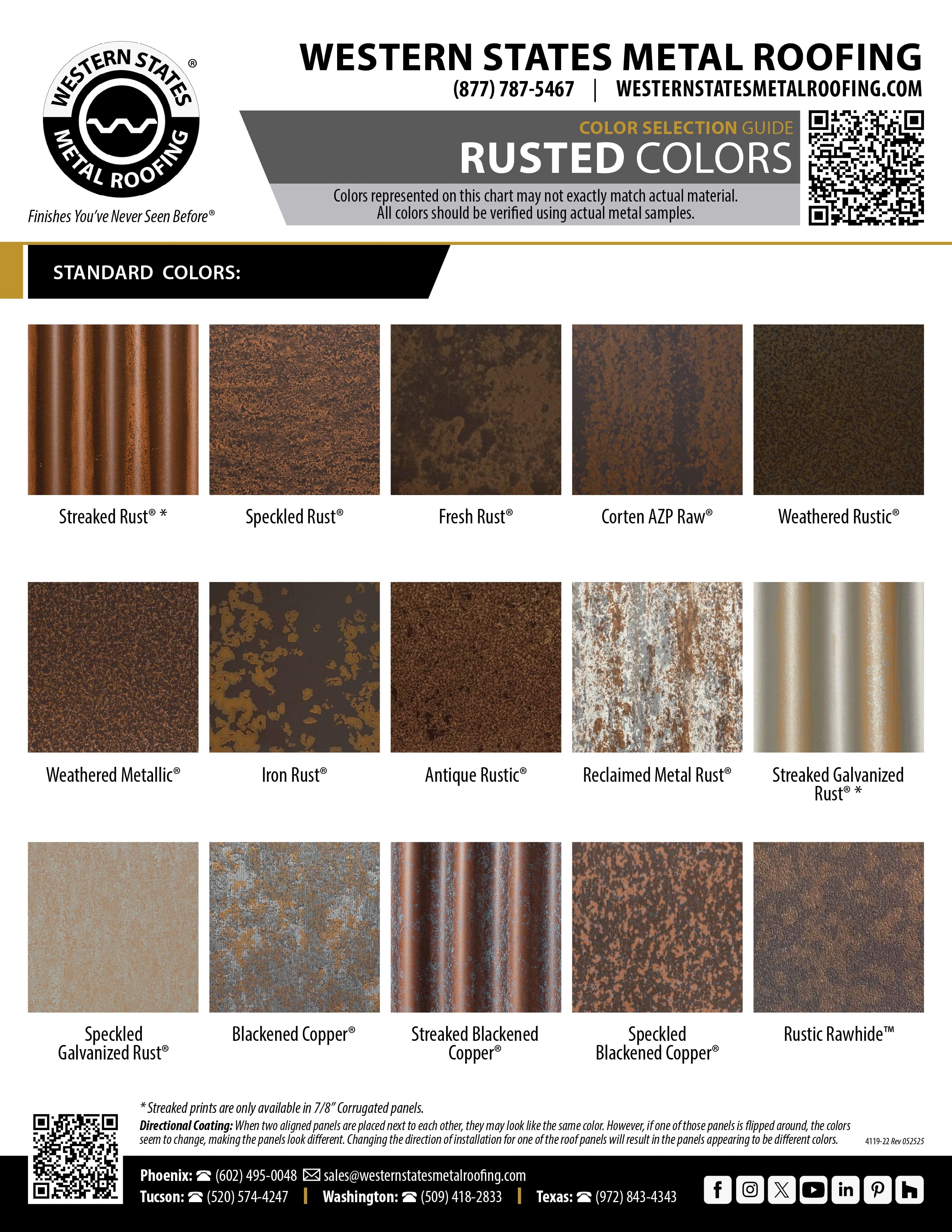 Metal Siding Color Charts | Over 100 Colors | Buy Mfg. Direct & Save