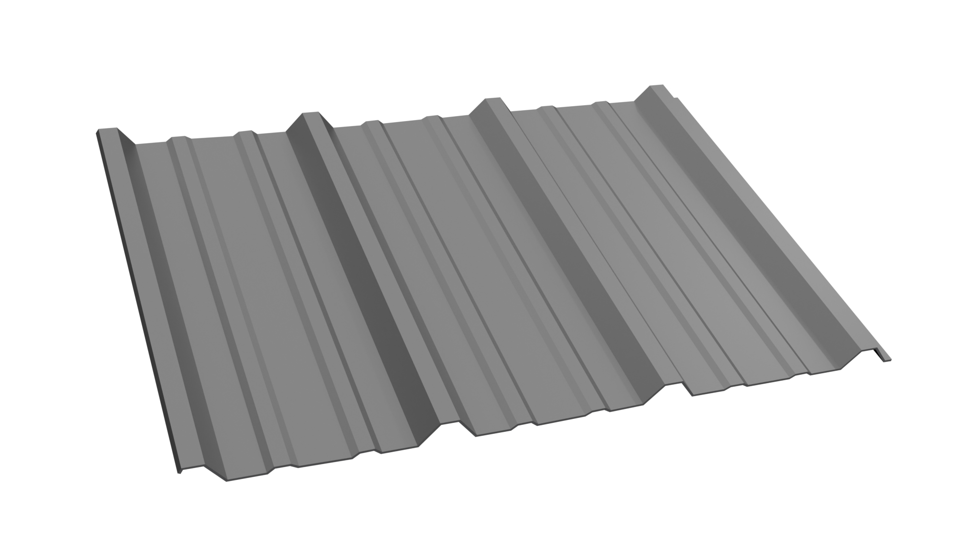 Metal Roofing Panels Painted in Slate Gray