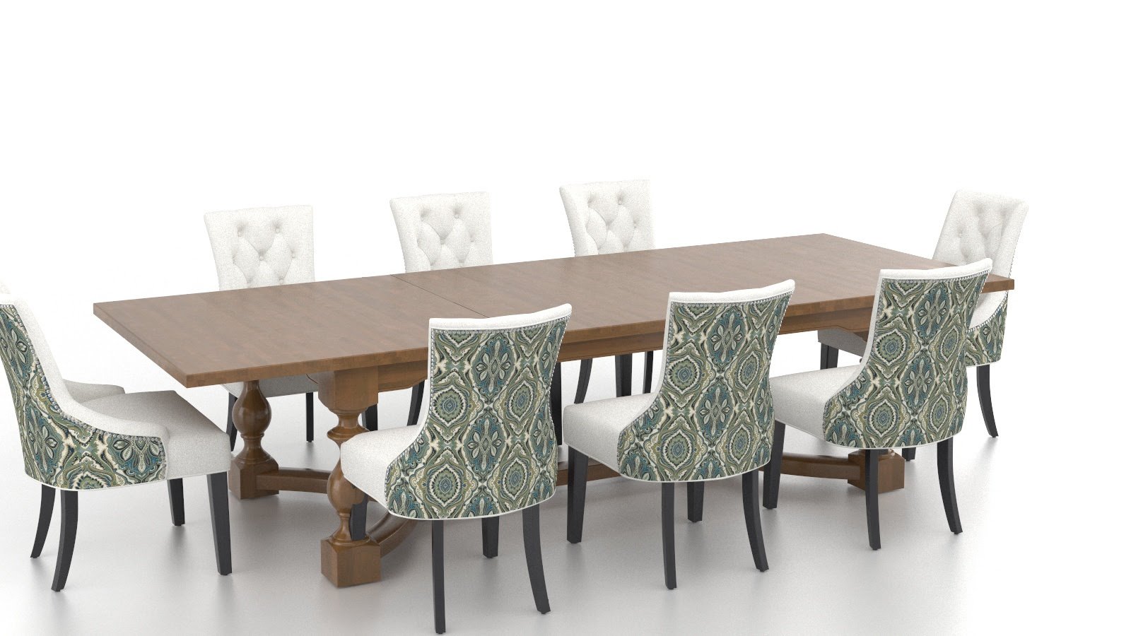CANADEL CUSTOM FARMHOUSE DINING - OAK/BLUE MULTI