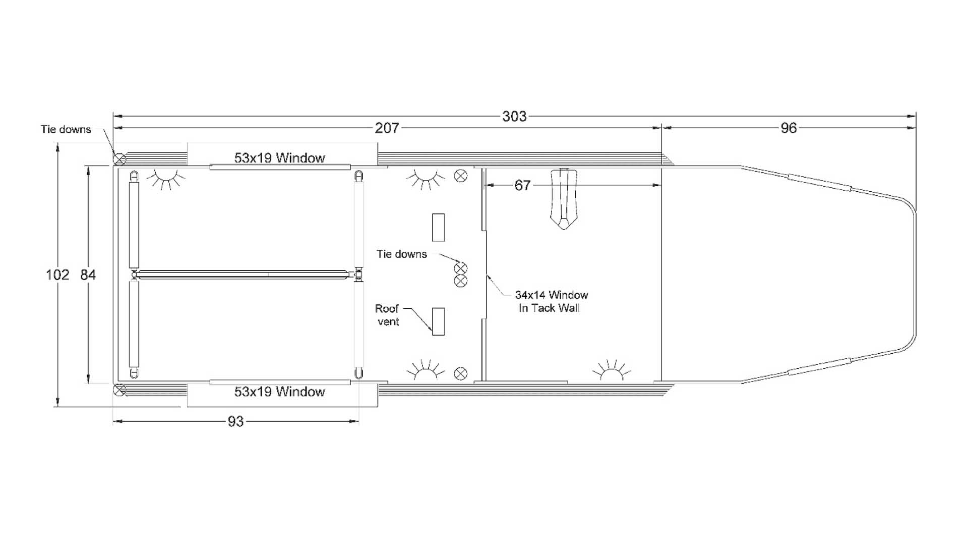 Frontier Trailers - Ambassador 67" GN Straight Load Series Trailers