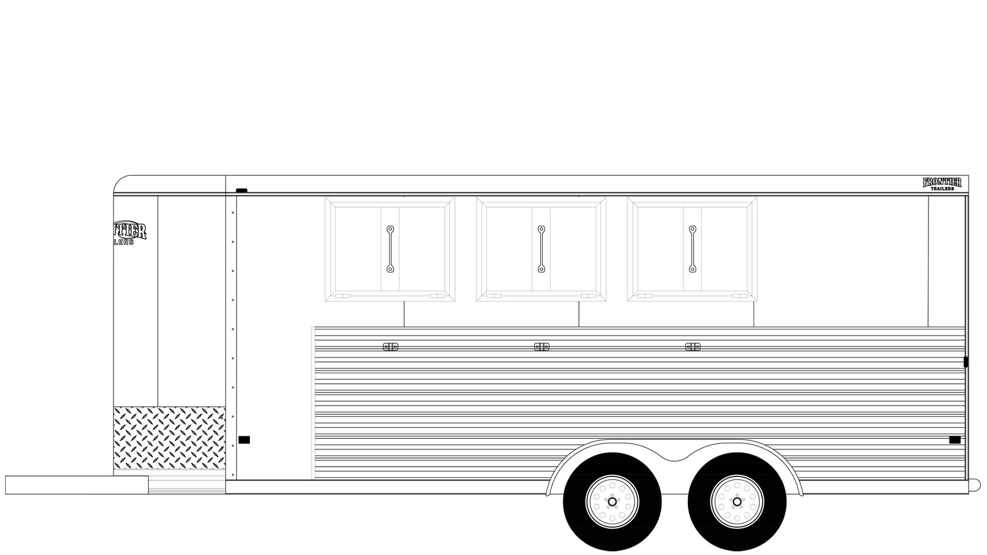 Strider 24"T Bumper Pull Slant Load Series