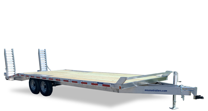 Open Low-Profile Beavertail Wood Deckover Trailers by Mission Trailers