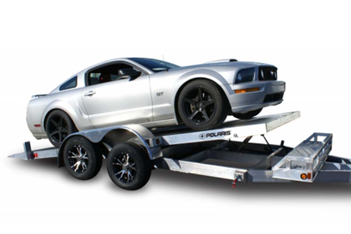 Polaris Open Tilting Car Hauler Trailers - All Aluminum Made in the USA