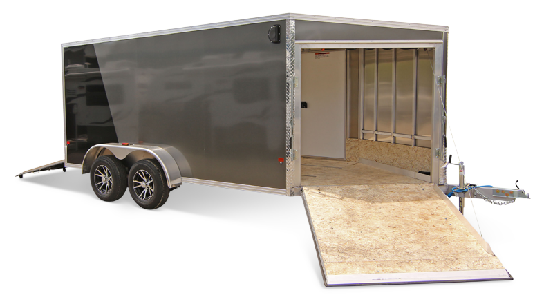7' Wide Inline Enclosed Aluminum Snowmobile Trailers: Xpress Trailers